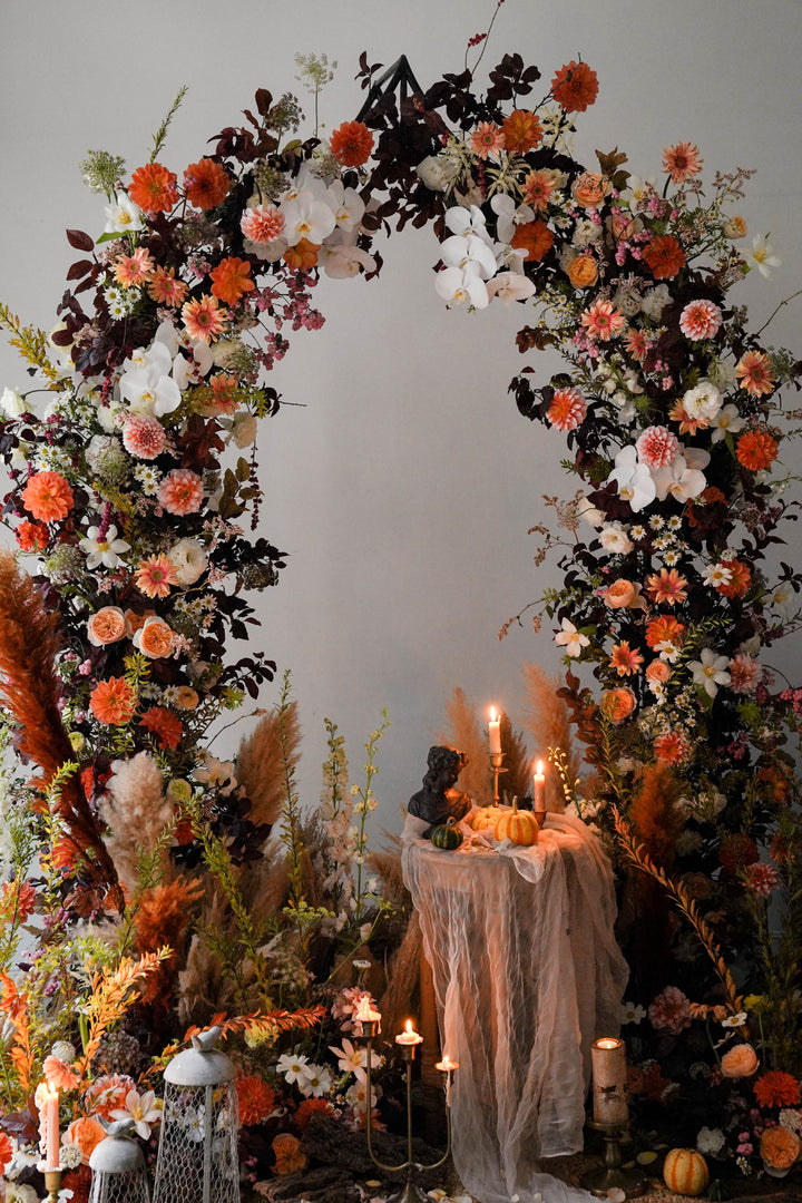 Fall Romance – Autumn Wedding Floral Arch NYC | The Bloomery NYC